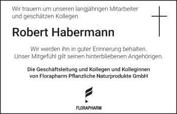 Robert Habermann | Traueranzeige | trauer.inFranken.de